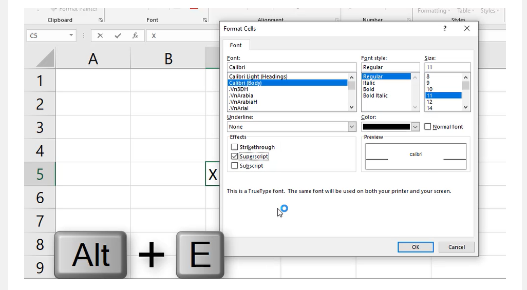 Tổng hợp 5 cách đánh dấu mũ trong Excel chi tiết nhất