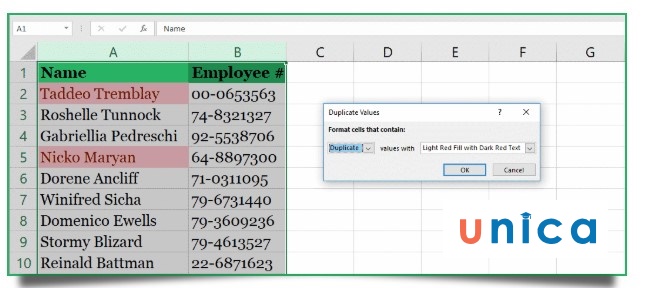 Cách sử dụng Remove Duplicate trong Excel để xóa nội dung trùng lặp